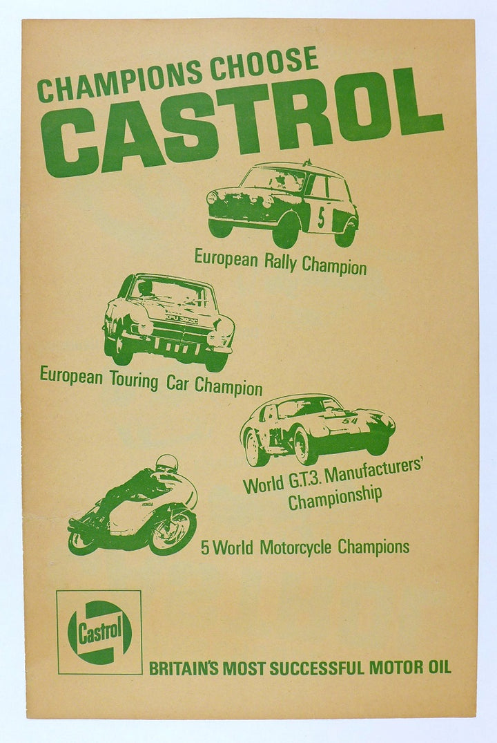 Castrol 1965 Successes Poster – Vintage Auto Posters