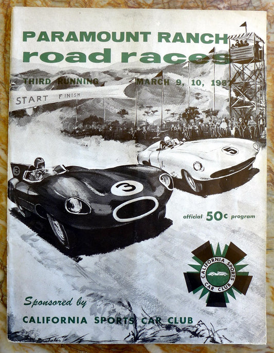 1957 Paramount Ranch Race Program – Vintage Auto Posters