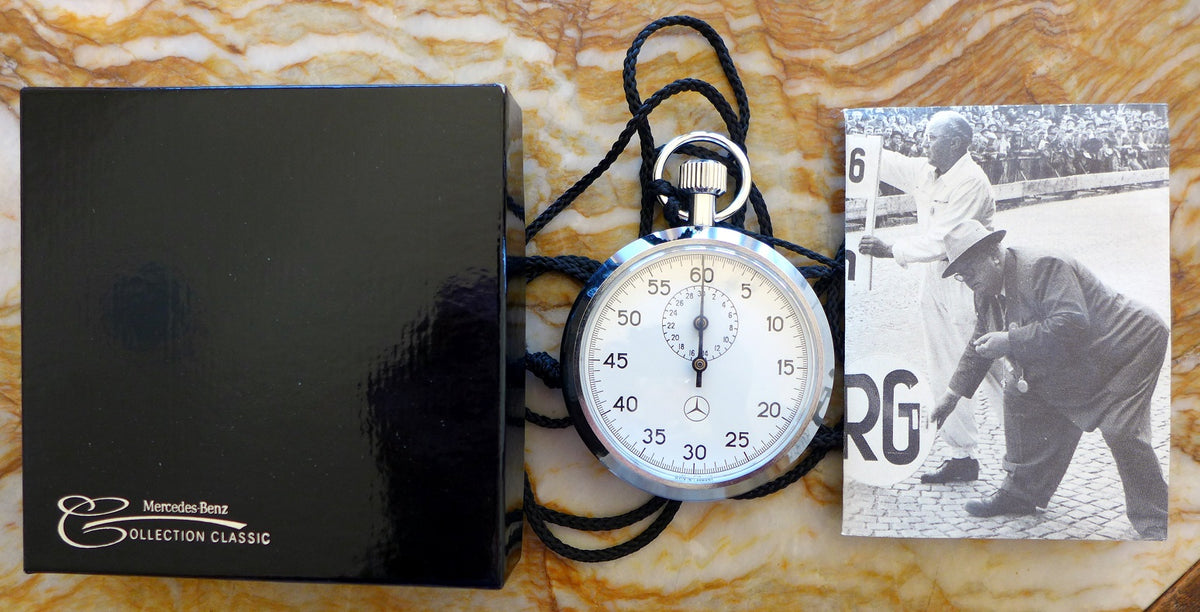 Mercedes Factory Stop Watch – Vintage Auto Posters