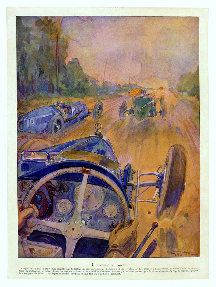 Bugatti Geo Ham Poster – Vintage Auto Posters