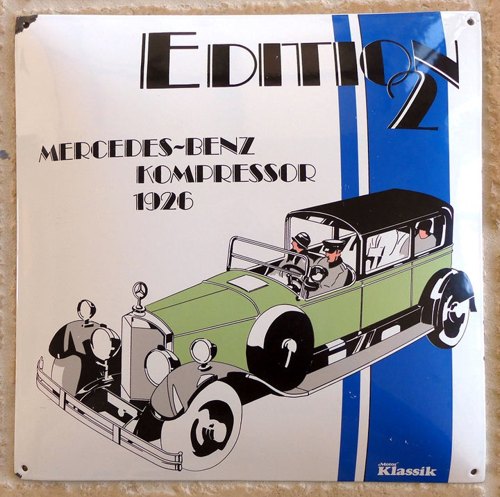 Mercedes Kompressor 1926 Sign – Vintage Auto Posters